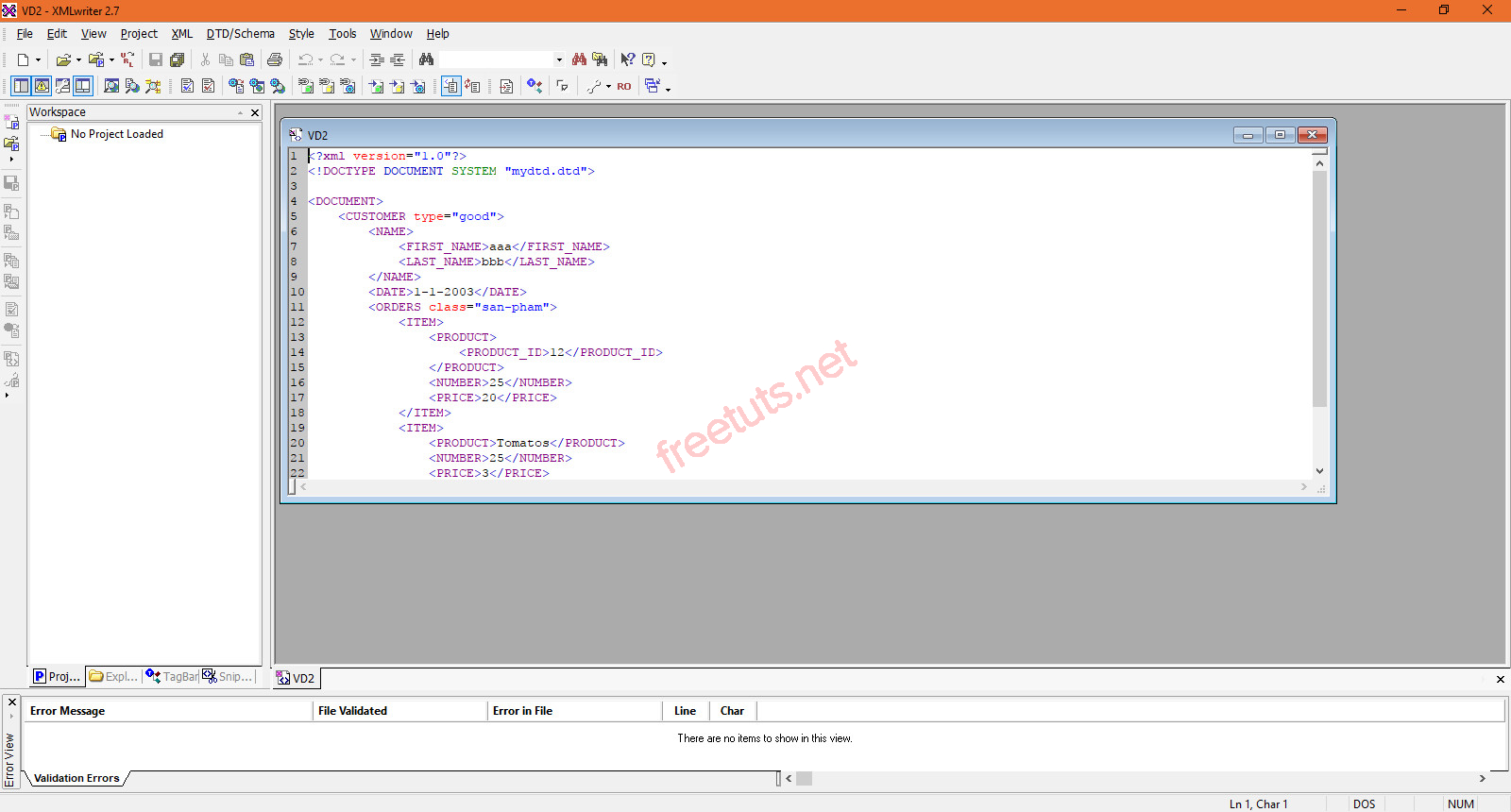 XMLwriter 2.7 - Phần mềm lập trình ngôn ngữ XML
